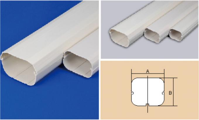 100mm Strong Split Air Conditioner Pipe Cover White PVC Decorative Duct
