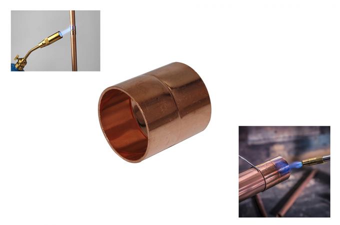 Copper Tube Coupling Refrigeration Pipe Fittings Long Service Life